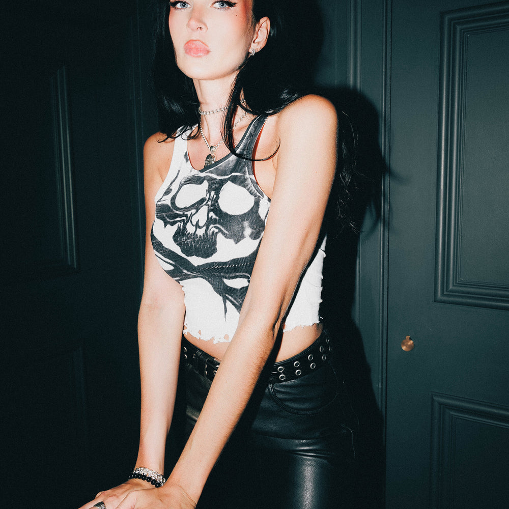 Skull & Crossbones Distressed Beater & OTHER UK