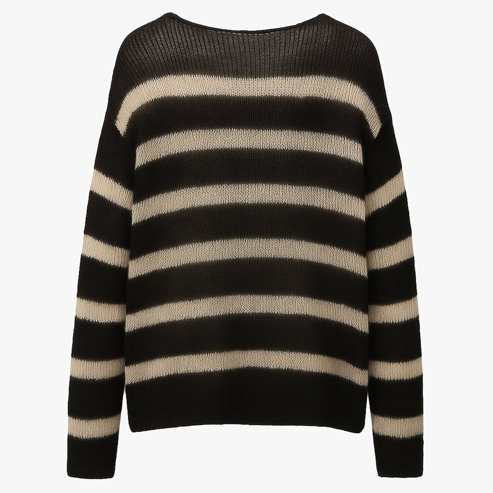 OVERSIZED BAND STRIPE NAVARRO JUMPER - BLACK & BONE & OTHER
