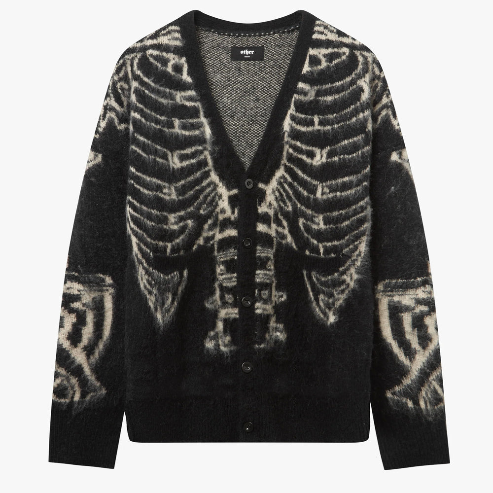 REVERSE SKELETON OVERSIZED CARDIGAN - WOMENS & OTHER