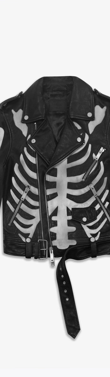 THE SKELETON DEUCE BIKER JACKET | VINTAGE BLACK & OTHER